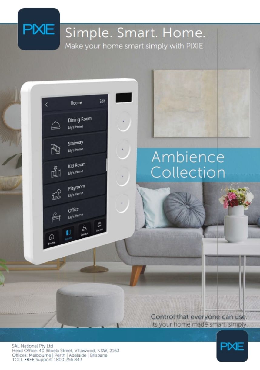 Download SAL PIXIE Smart home Technical Info, Drawings and Manuals