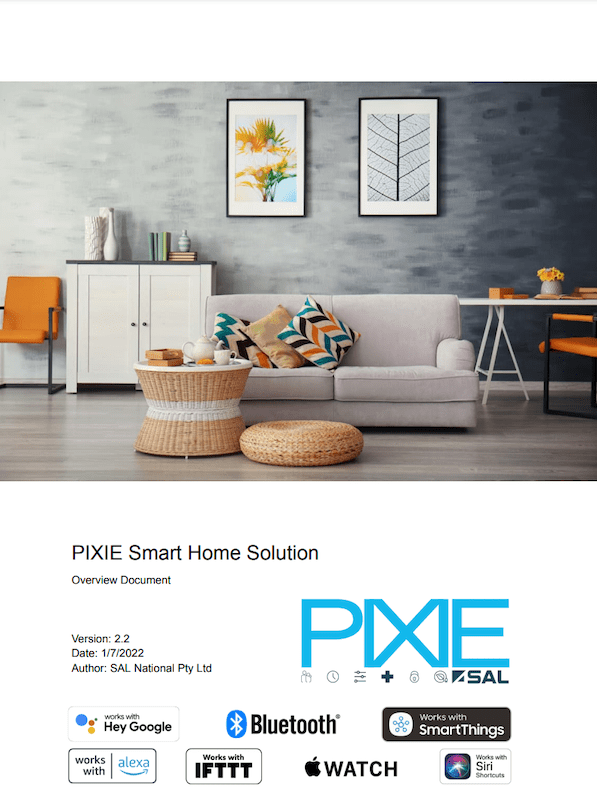 Download SAL PIXIE Smart home Technical Info, Drawings and Manuals
